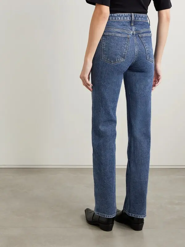 Khaite Danielle Stretch High-waist Straight-leg Jeans