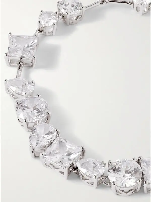 Completedworks Delicate Rhodium-plated Cubic Zirconia Bracelet