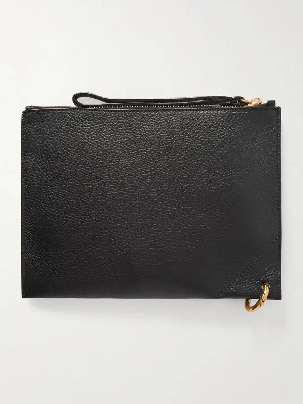 Chloé Textured-leather Pouch - Black
