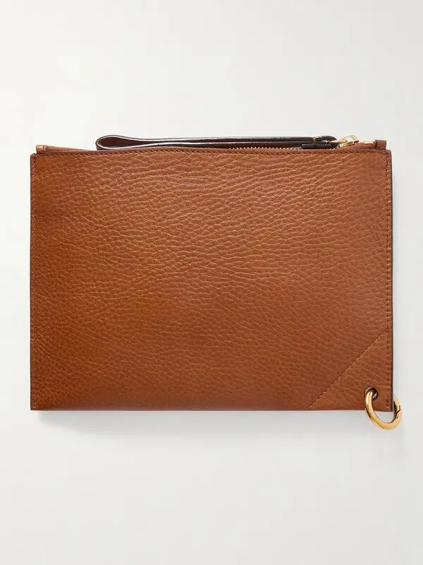 Chloé Embellished Textured-leather Pouch