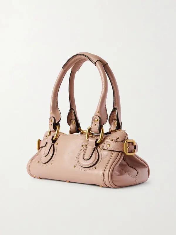 Chloé Paddington Embellished Leather Tote - Neutrals