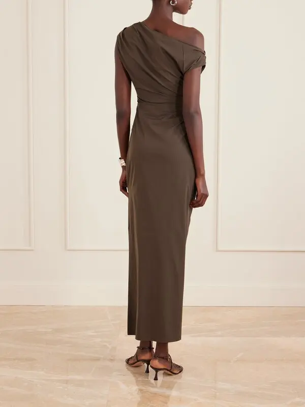 SIR. Sol Gathered Embellished Shell Midi Dress