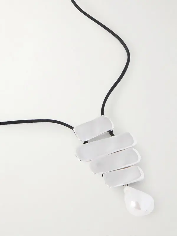 Agmes Baroque Ilona Sterling And Pearl Necklace