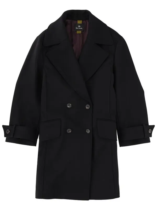 Paul Smith Double-breasted Coat - Black