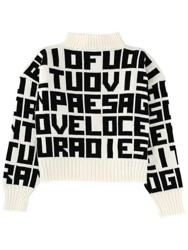 MSGM Lettered Sweater - Black