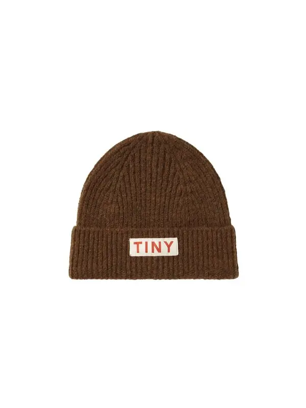 TINYCOTTONS Ribbed Beanie - Brown