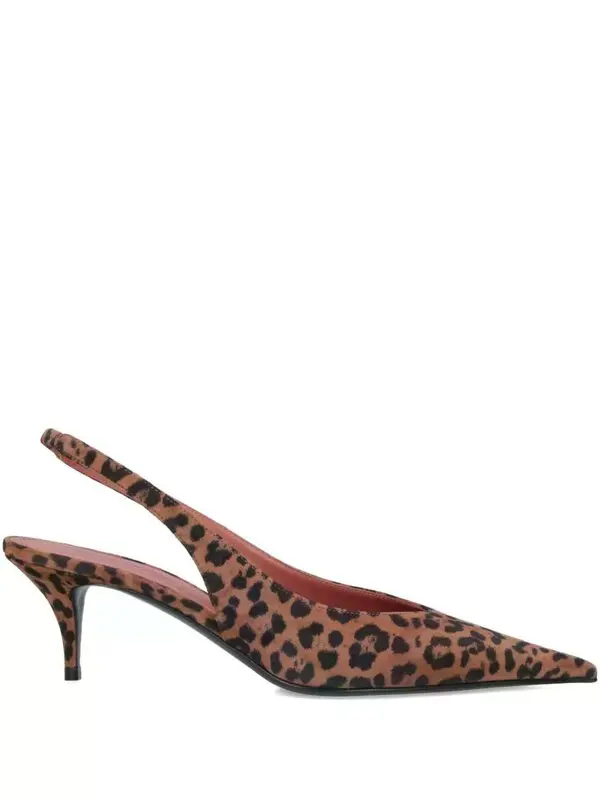 Amina Muaddi 55mm Anok Slingback Pumps - Brown