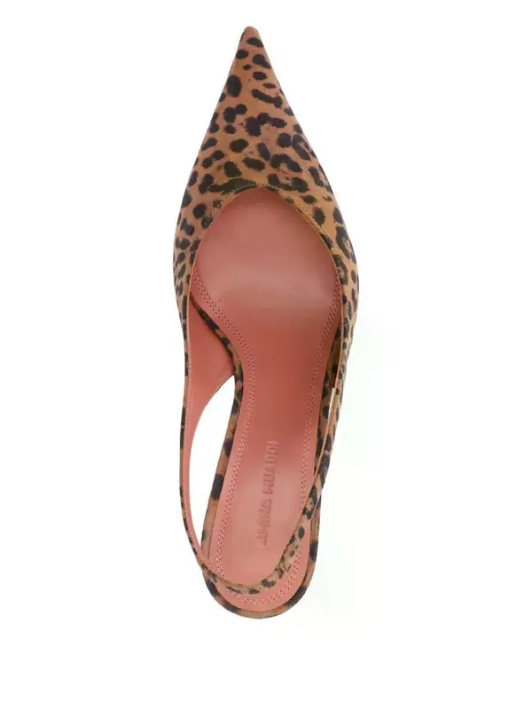 Amina Muaddi 55mm Anok Slingback Pumps - Brown