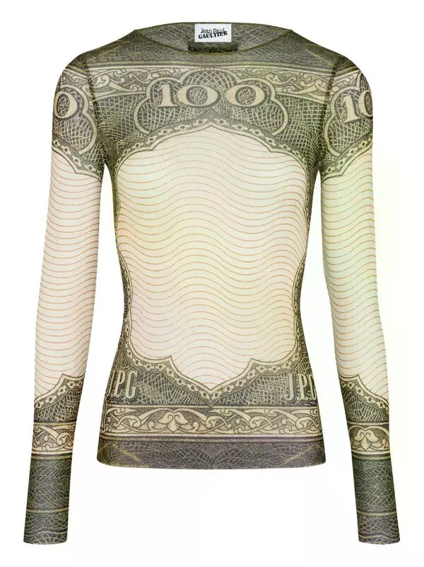 JEAN PAUL GAULTIER Long-sleeve Printed Top