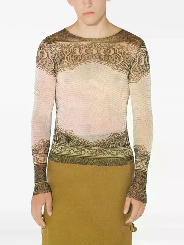 JEAN PAUL GAULTIER Long-sleeve Printed Top