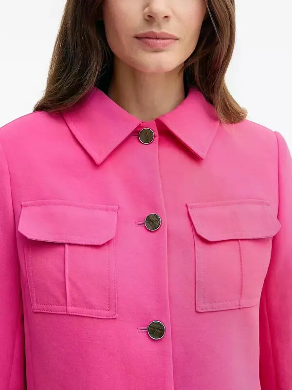 Dkny Button Jacket With Flap-pockets
