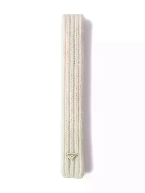 Prada Wool Rib-knit Scarf - Neutrals