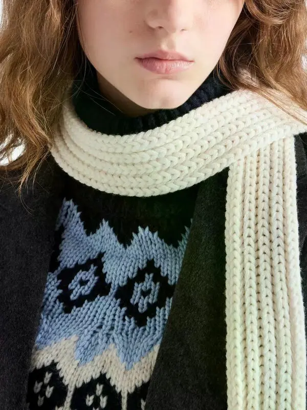 Prada Wool Rib-knit Scarf