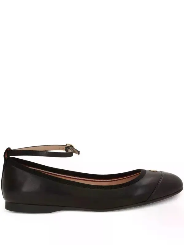 Bally Ankle-strap Ballet Flats