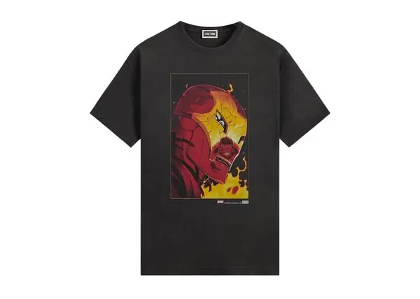 Kith X Marvel Red Hulk Vintage Tee Shirt - Black