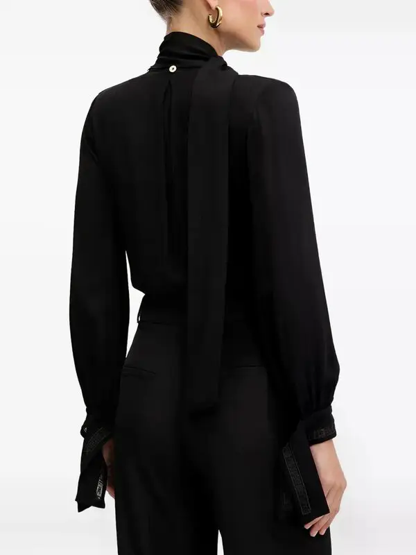 Elisabetta Franchi Tie-neck Long-sleeve Top