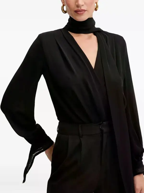 Elisabetta Franchi Tie-neck Long-sleeve Top