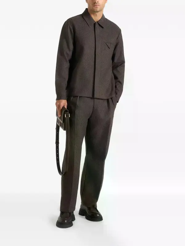 Manière De Voir Elliot Mélange-effect Tailored Shirt