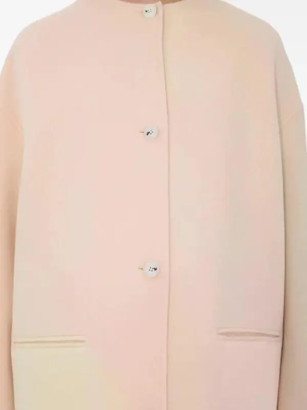 Loulou De Saison Kerry Collarless Coat - Neutrals