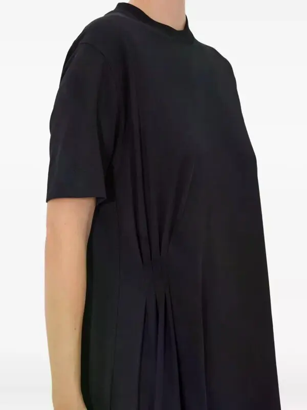 Loulou De Saison Crew-neck Asymmetrical Dress - Black
