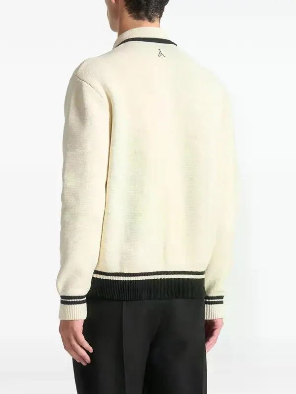 Manière De Voir Classic Combed Cotton Knit Cardigan