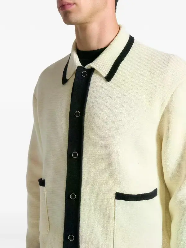 Manière De Voir Classic Combed Cotton Knit Cardigan