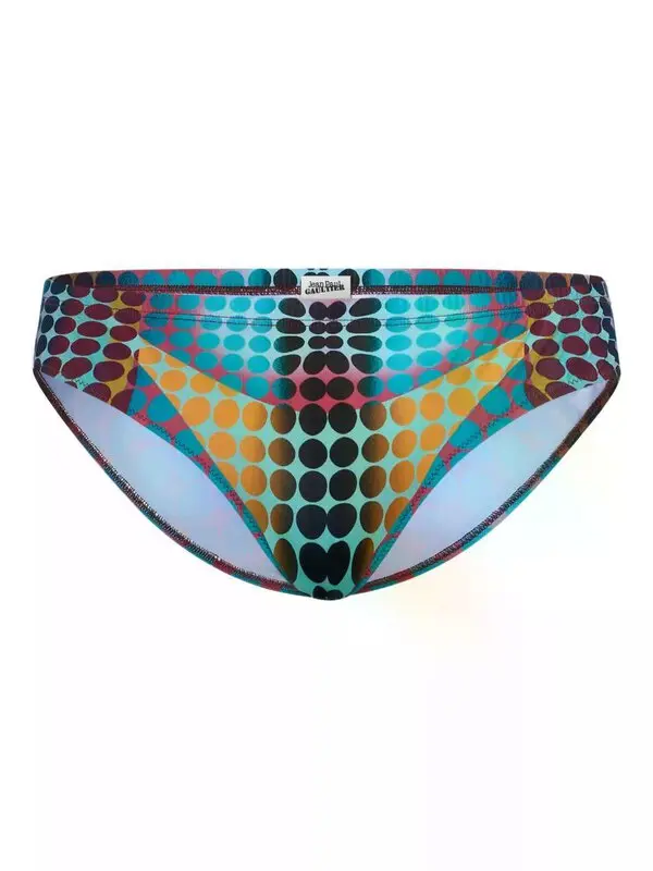 JEAN PAUL GAULTIER Printed Swim Brief - Blue