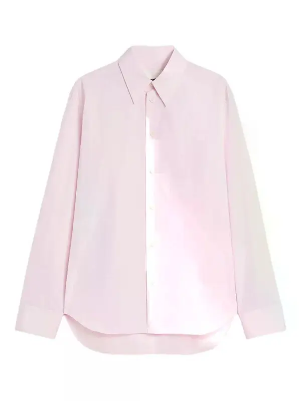 JIL SANDER Button-up Long-sleeve Poplin Shirt - Pink