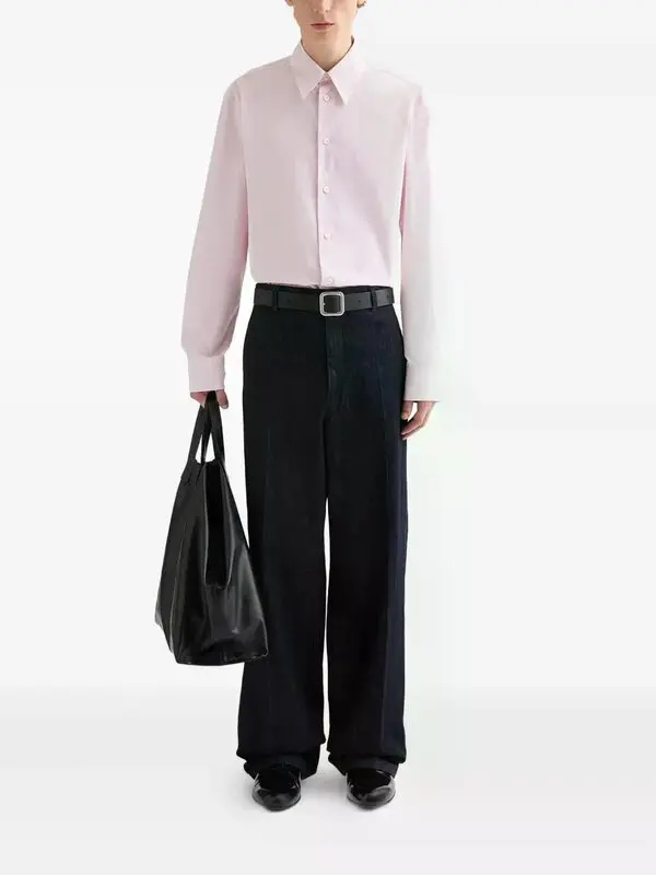JIL SANDER Button-up Long-sleeve Poplin Shirt - Pink