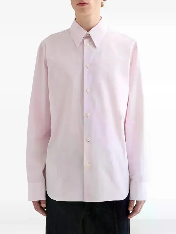 JIL SANDER Button-up Long-sleeve Poplin Shirt - Pink