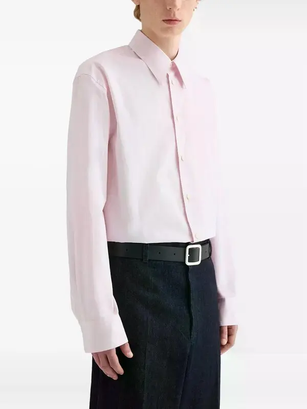 JIL SANDER Button-up Long-sleeve Poplin Shirt - Pink