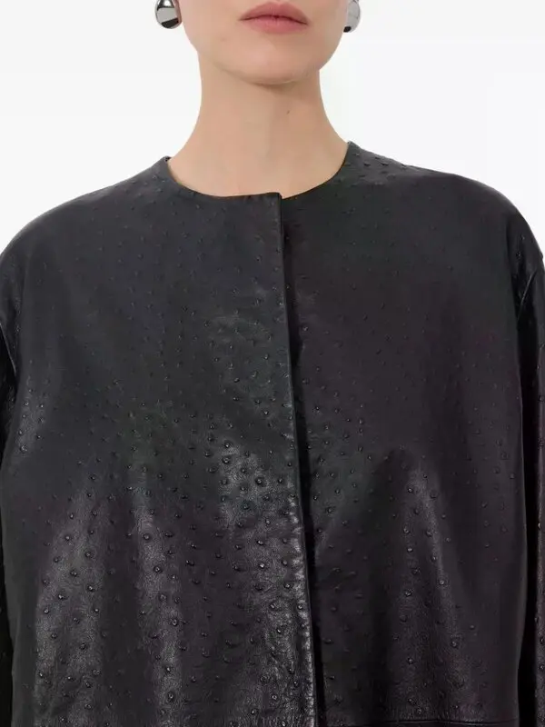 Loulou De Saison Yari Single-breasted Collarless Coat