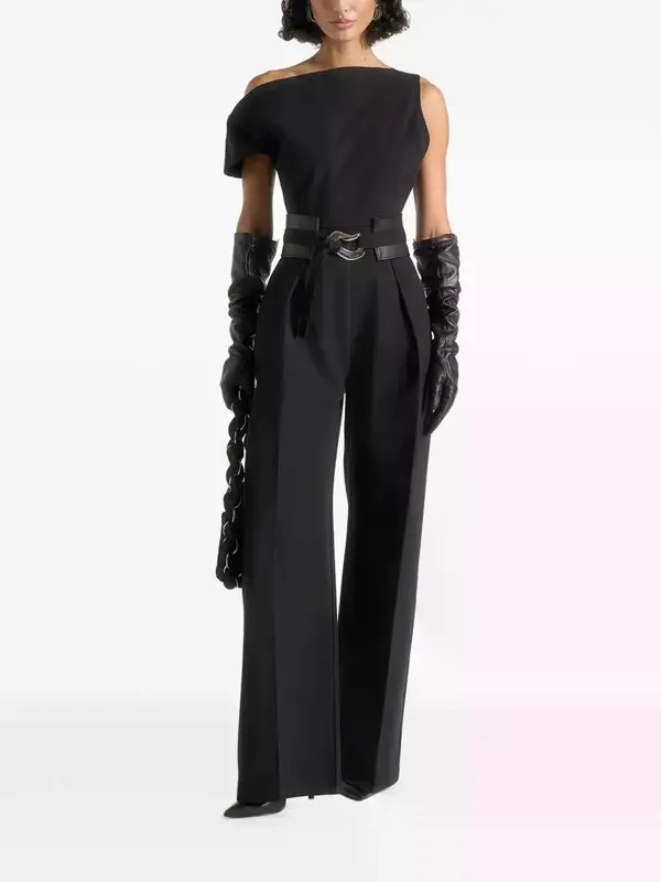 Manière De Voir Valerie One-shoulder Jumpsuit - Black