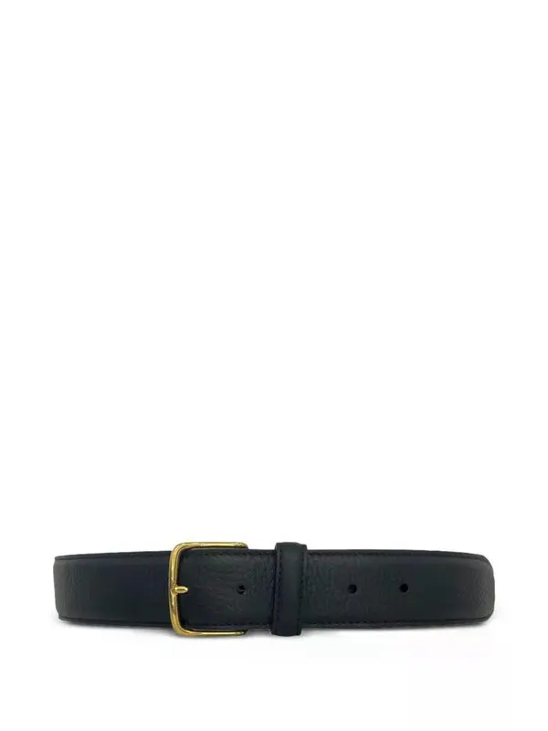 THE ROW Textured Buckle Belt - Black