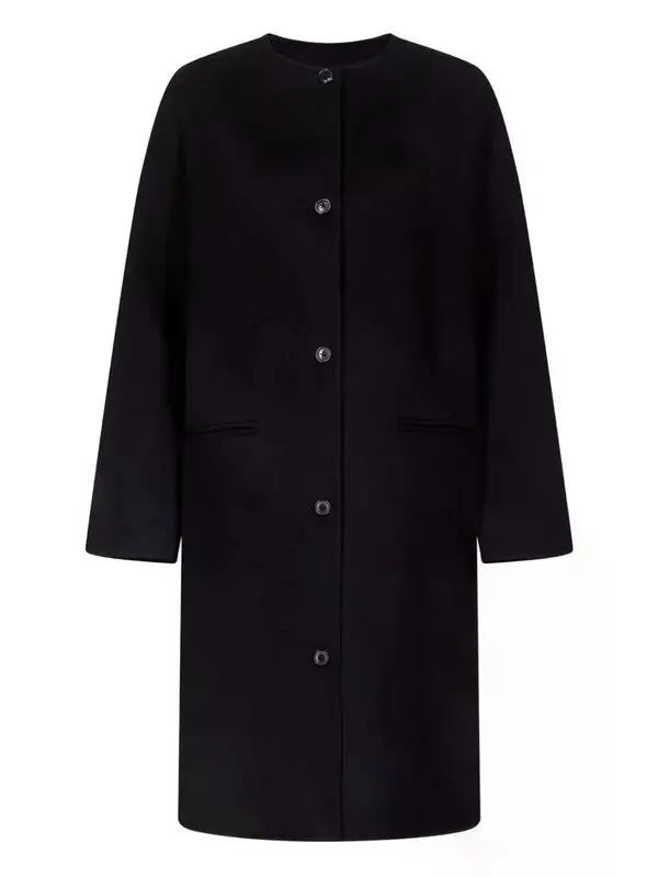 Loulou De Saison Kerry Collarless Coat - Black