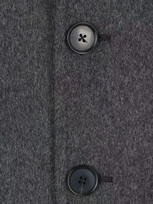 Zegna Single-breasted Buttoned Coat - Grey