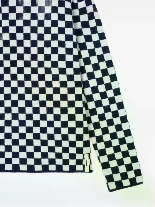 Sunnei Checkerboard-pattern Knit Sweater