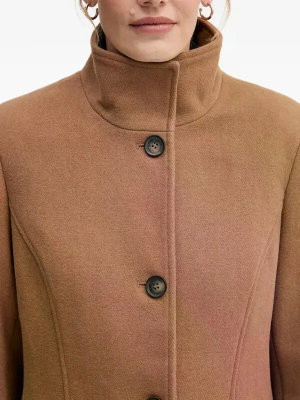 Dkny Button-front Funnel-neck Coat