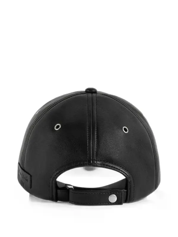 Manière De Voir Vegan Leather Baseball Cap - Black