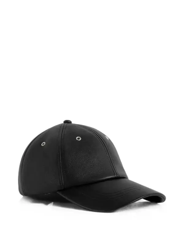 Manière De Voir Vegan Leather Baseball Cap - Black