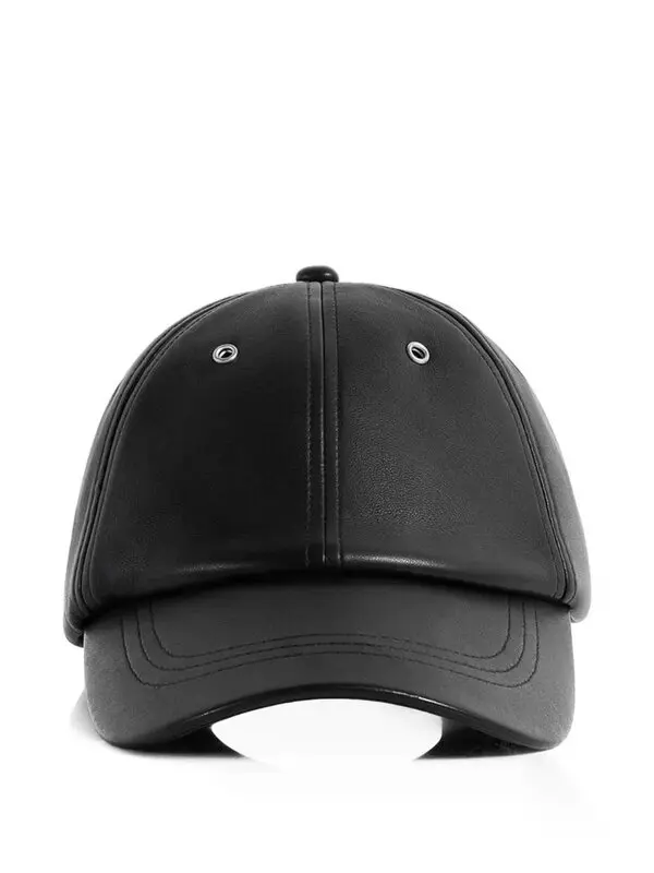 Manière De Voir Vegan Leather Baseball Cap - Black