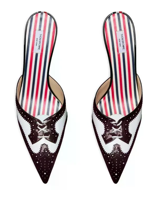 Thom Browne 75mm Shiny Heeled Mules