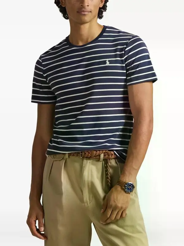 Polo Ralph Lauren Striped Logo T-shirt - Blue