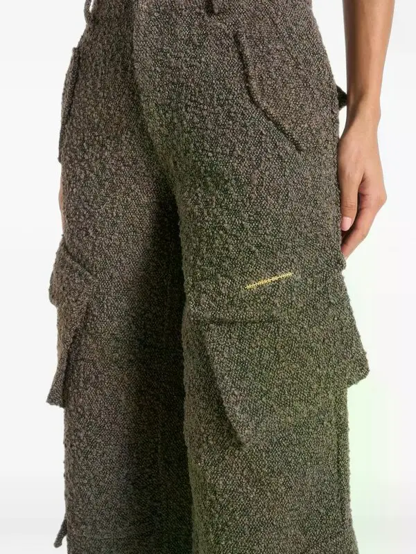 Manière De Voir High Waisted Boucle Cargo Pants