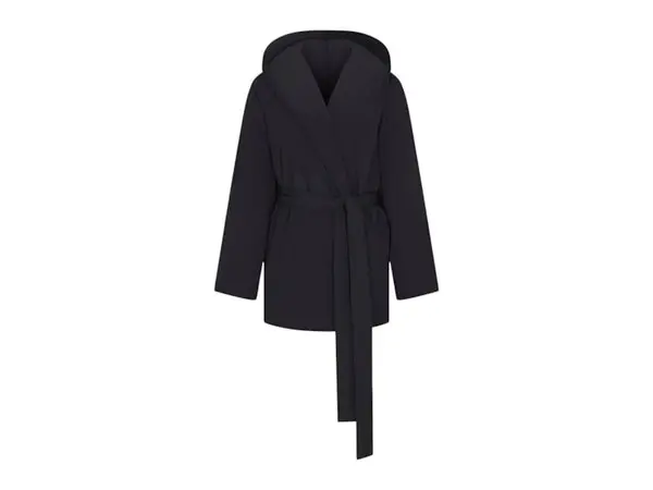 Nike X Skims Woven Nylon Wrap Coat - Obsidian