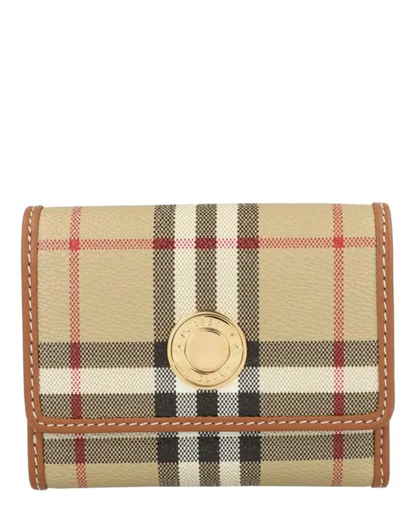 Burberry Lancaster Check Trifold Wallet - Archive Beige
