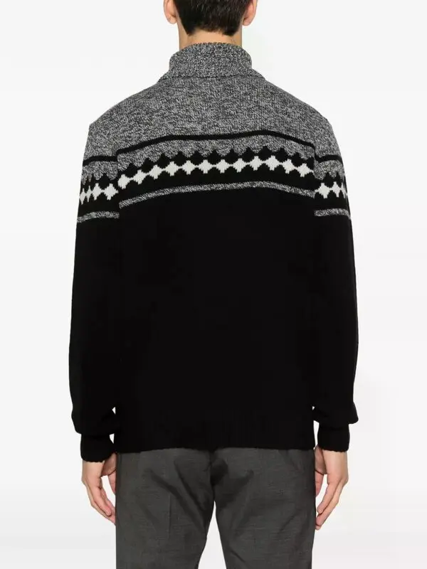 FERRANTE Patterned Roll-neck Sweater