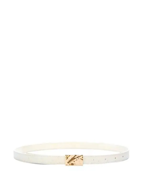 Loulou De Saison Ceylon Textured Embossed Belt - White