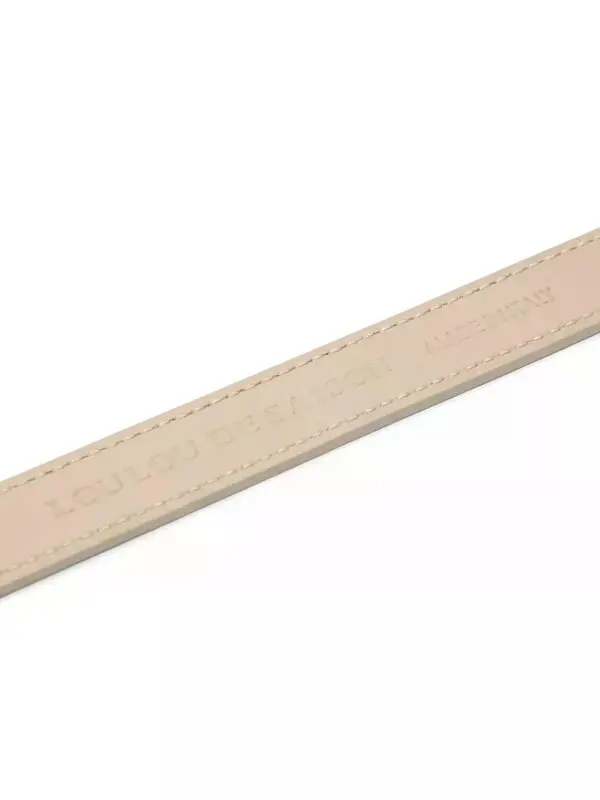 Loulou De Saison Leather Belt With Embossed Buckle