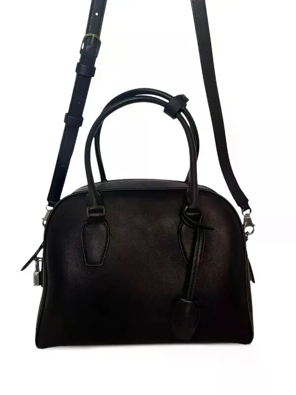 THE ROW India 10.00 Leather Tote Bag - Black